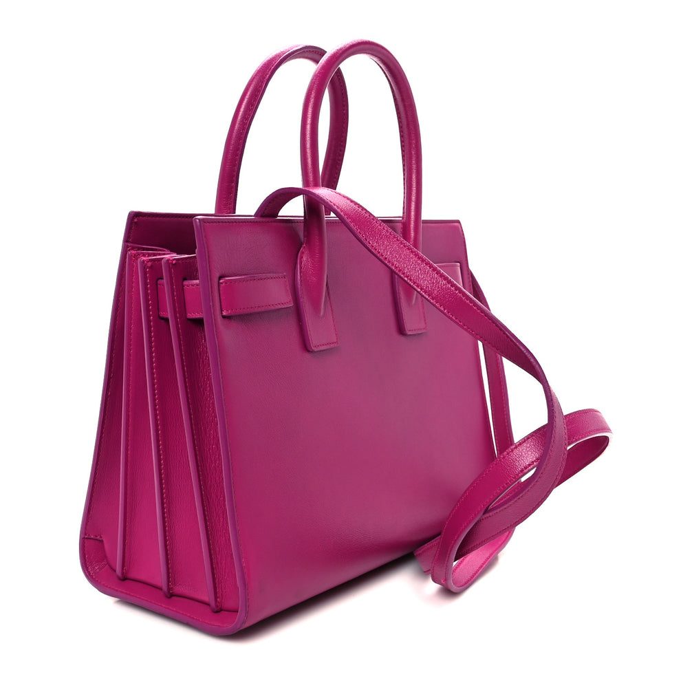Saint Laurent Calfskin Baby Sac De Jour Fuchsia 1780962 – FASHIONPHILE