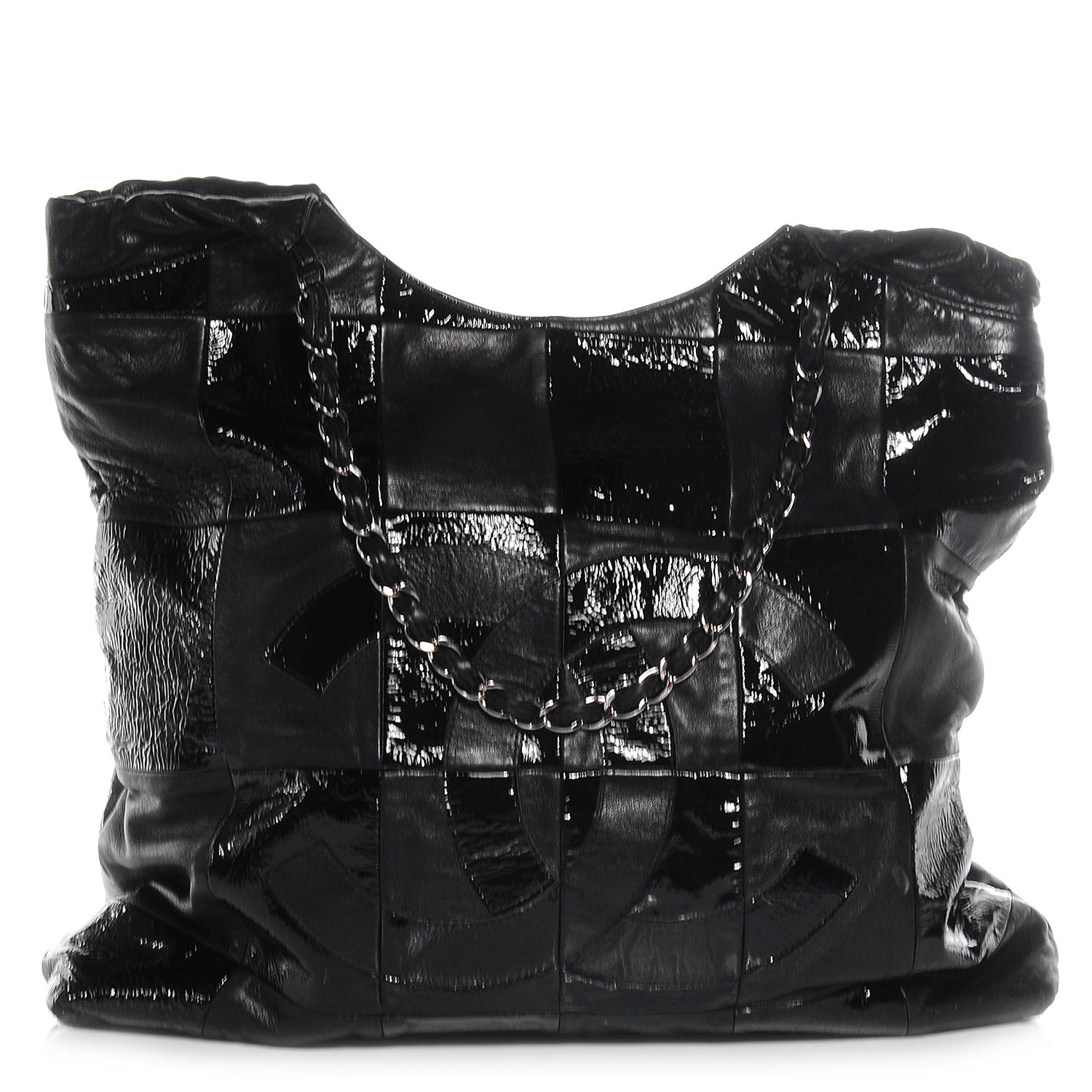 Chanel Patent Patchwork Brooklyn Tote Black 69335 – FASHIONPHILE