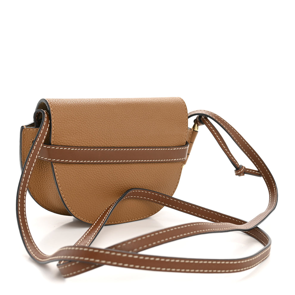 Loewe Grained Calfskin Mini Gate Crossbody Bag Caramel Pecan 1786864 ...