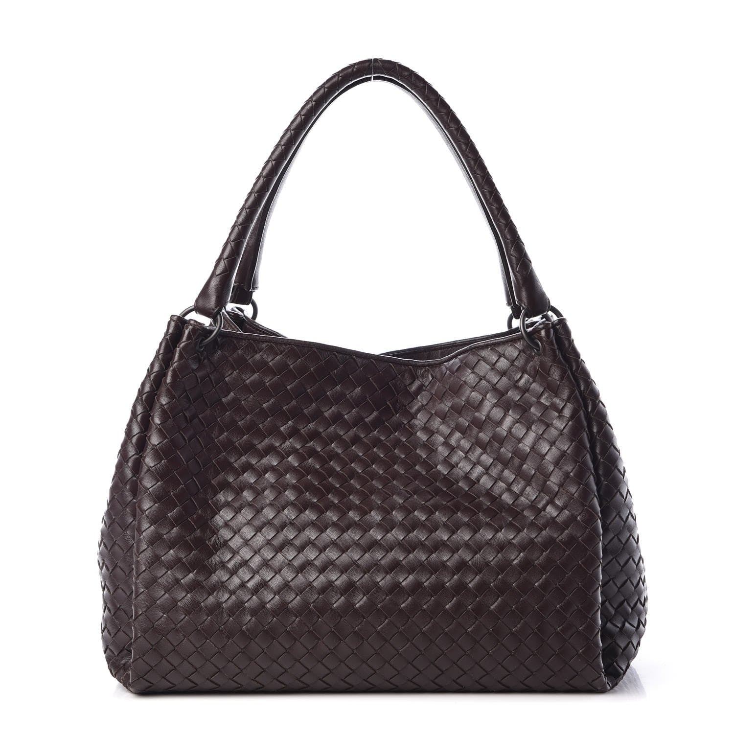 Bottega Veneta Nappa Intrecciato Parachute Bag Ebano 352607 – FASHIONPHILE