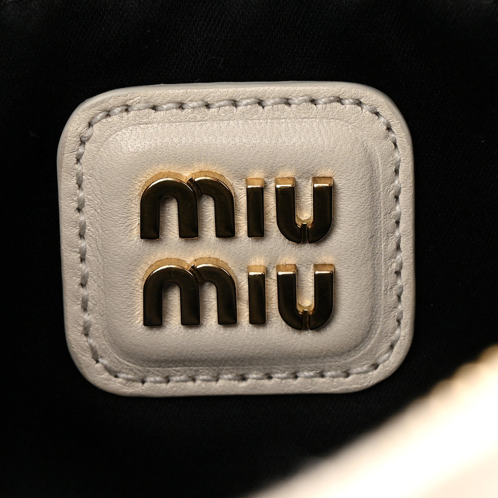 Miu Miu Nappa Matelasse Small Arcadie White 1792646 – FASHIONPHILE