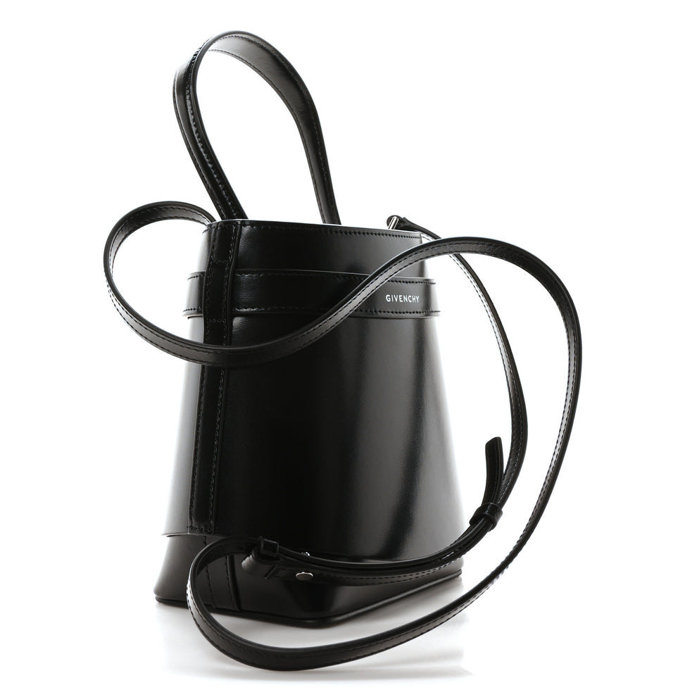 Givenchy Box Calfskin Shark Lock Bucket Bag Black 1796551 – FASHIONPHILE