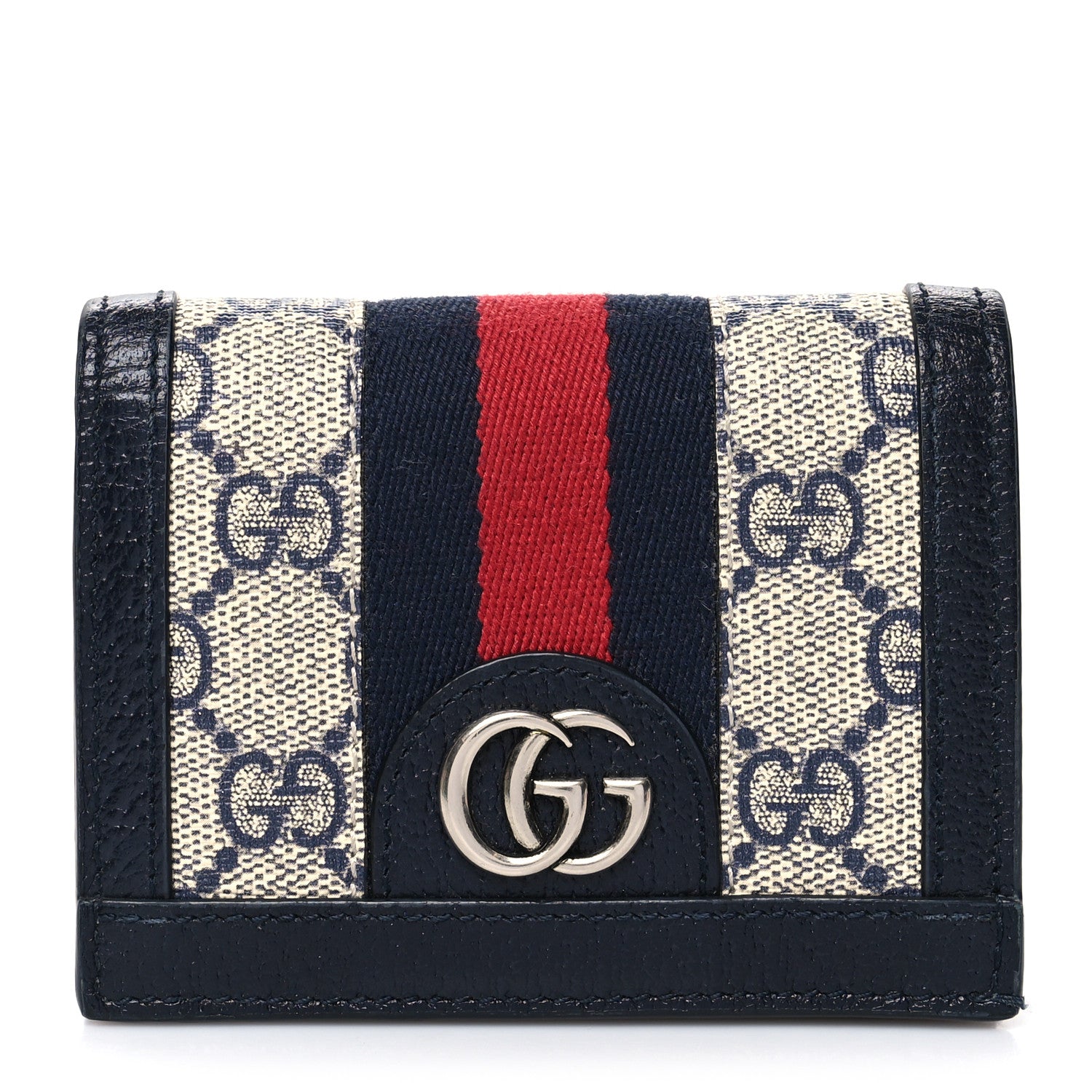 Gucci GG Supreme Monogram Textured Dollar Calfskin Web Ophidia Card ...