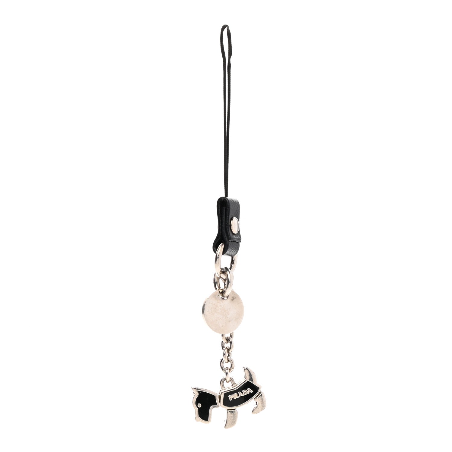 Prada Metal Saffiano Dog Charm Black 967542 – FASHIONPHILE