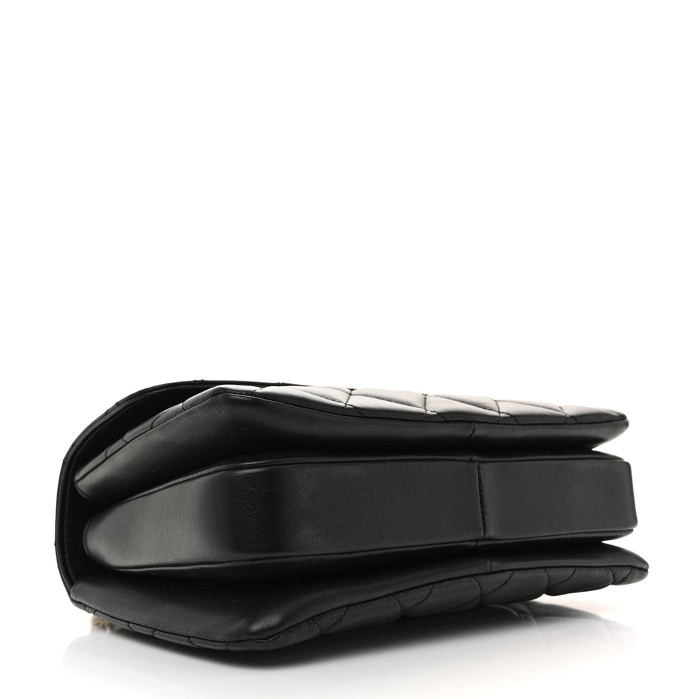 Chanel Lambskin Quilted Small Trendy CC Dual Handle Flap Bag Black ...