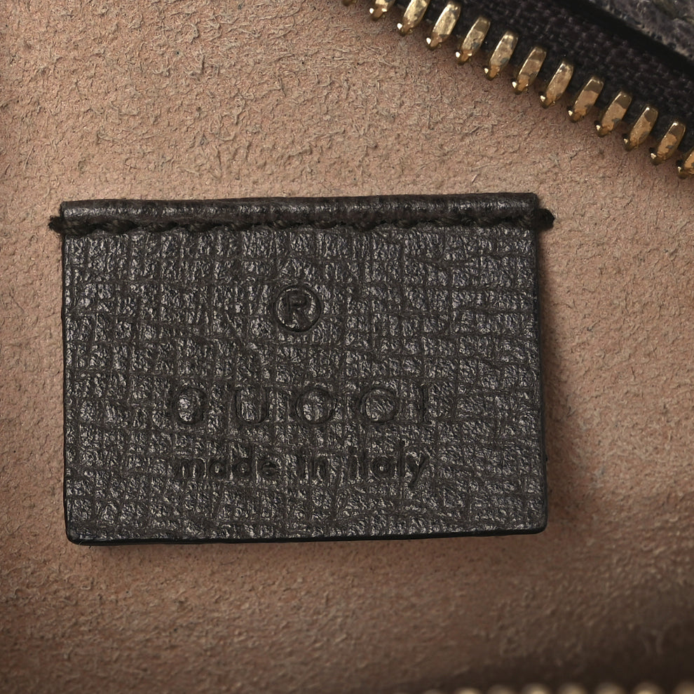 Gucci GG Supreme Monogram Web Mini Ophidia Round Shoulder Bag Brown ...