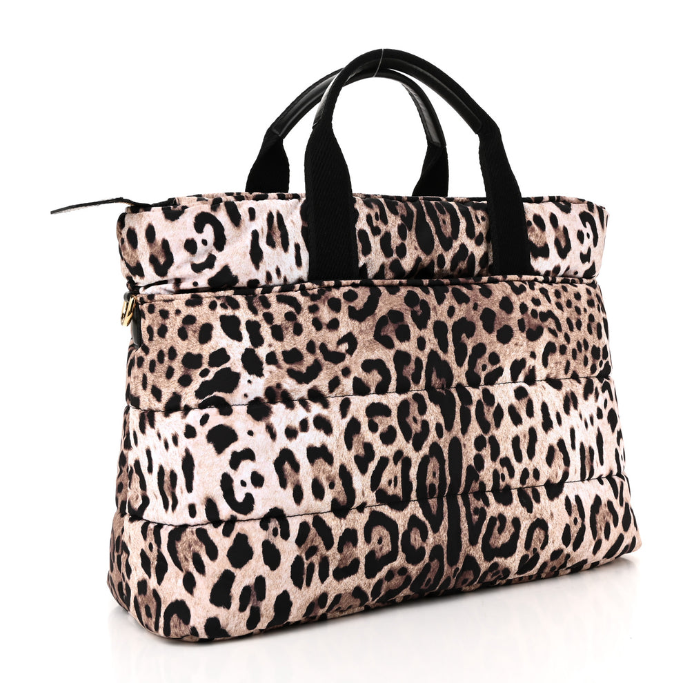 Dolce & Gabbana Nylon Leopard Print Changing Bag Brown 1781615 ...