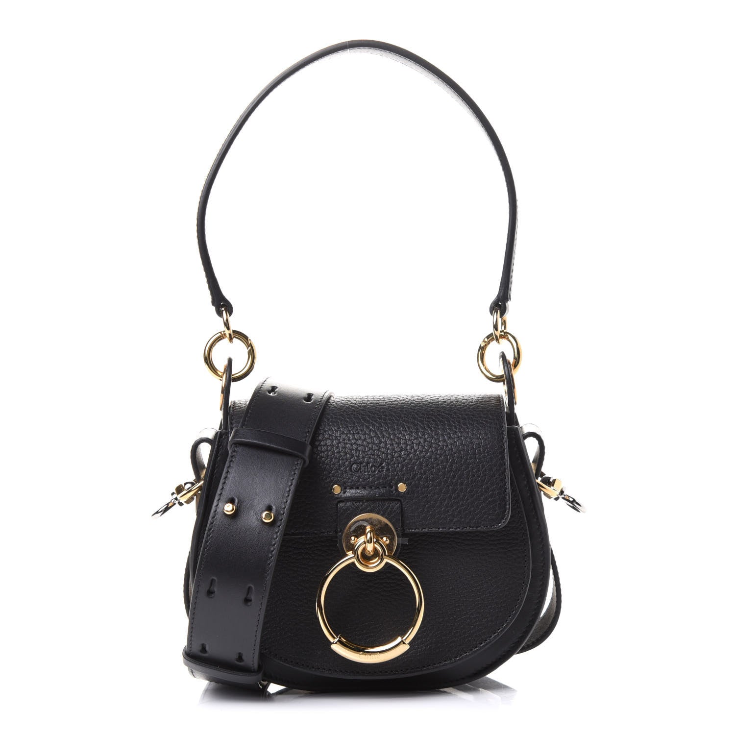 Chloe Grained Calfskin Small Tess Bag Black 848627 – FASHIONPHILE