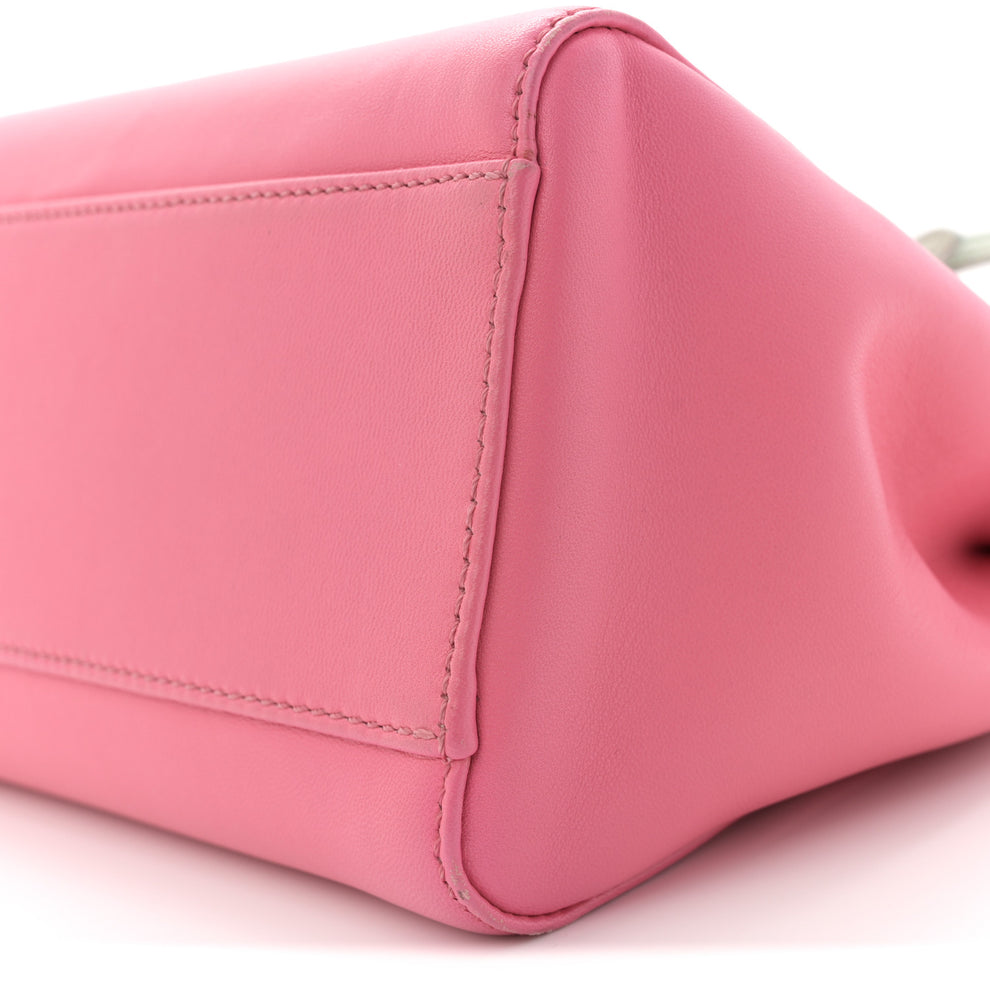 Fendi Nappa Colorblock Mini Peekaboo Iconic Satchel Rosa Fluo Oxigen ...