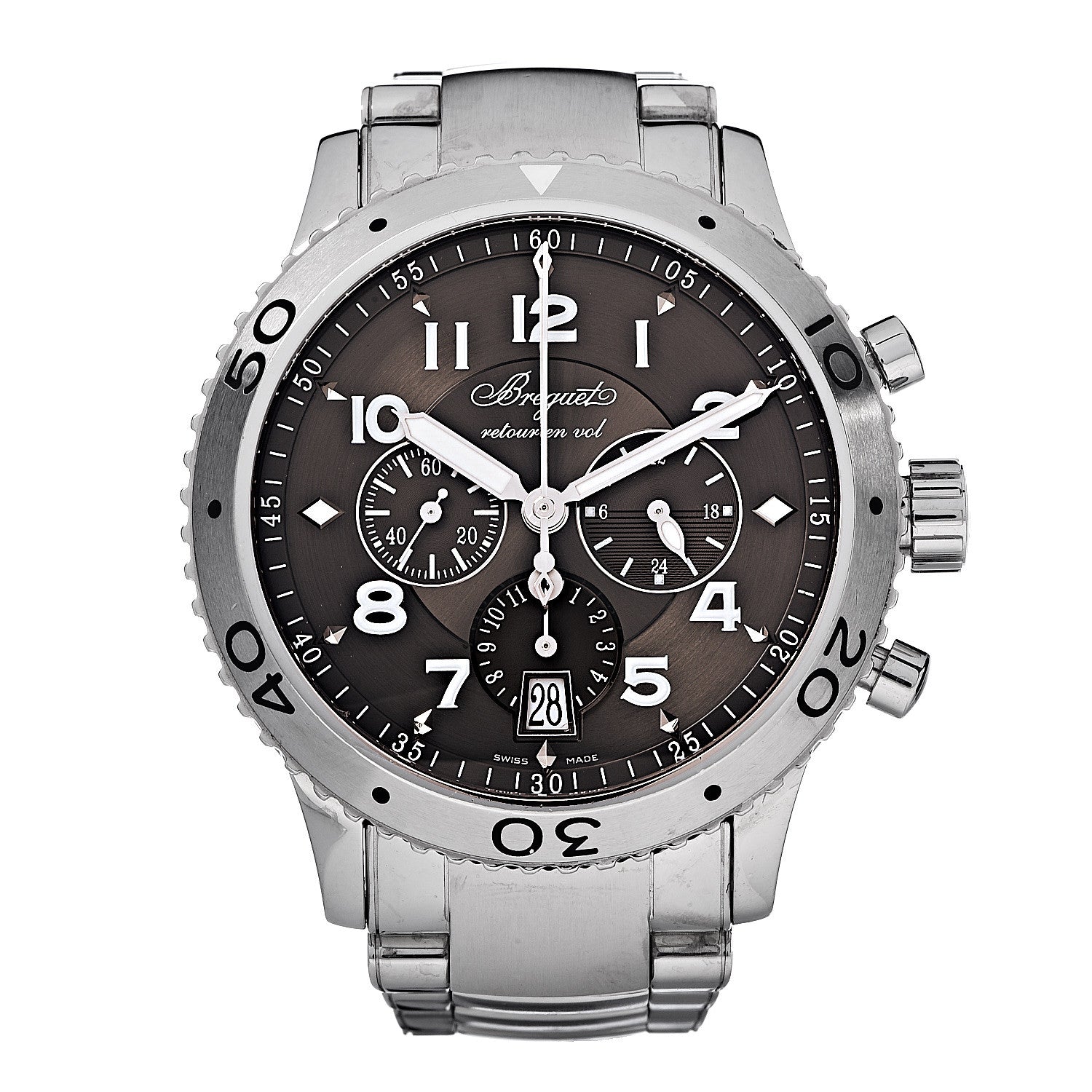 Breguet Stainless Steel 42mm Type XXI Transatlantique Flyback ...