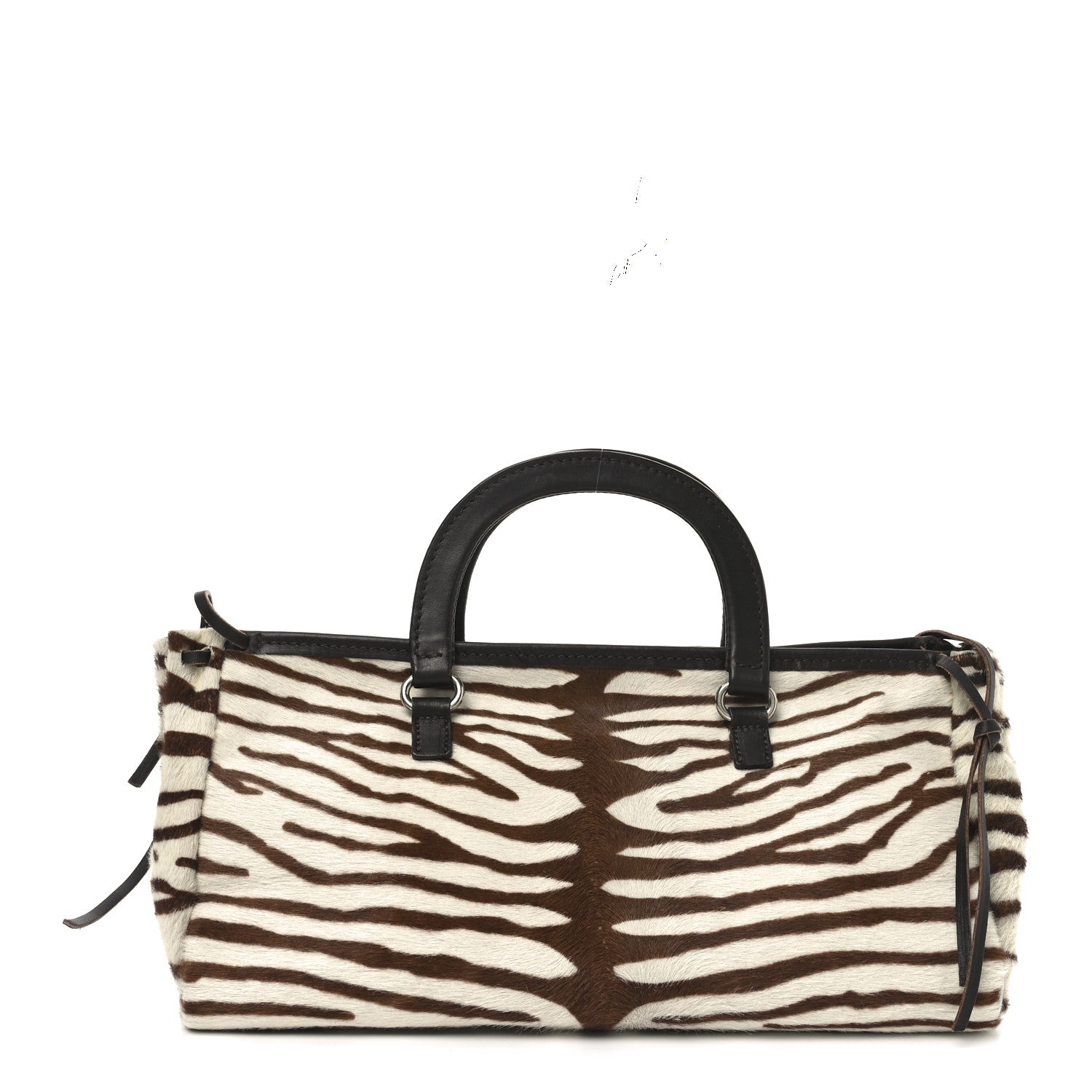 Prada Calf Hair Zebra Print Tote White Moro 1766875 – FASHIONPHILE