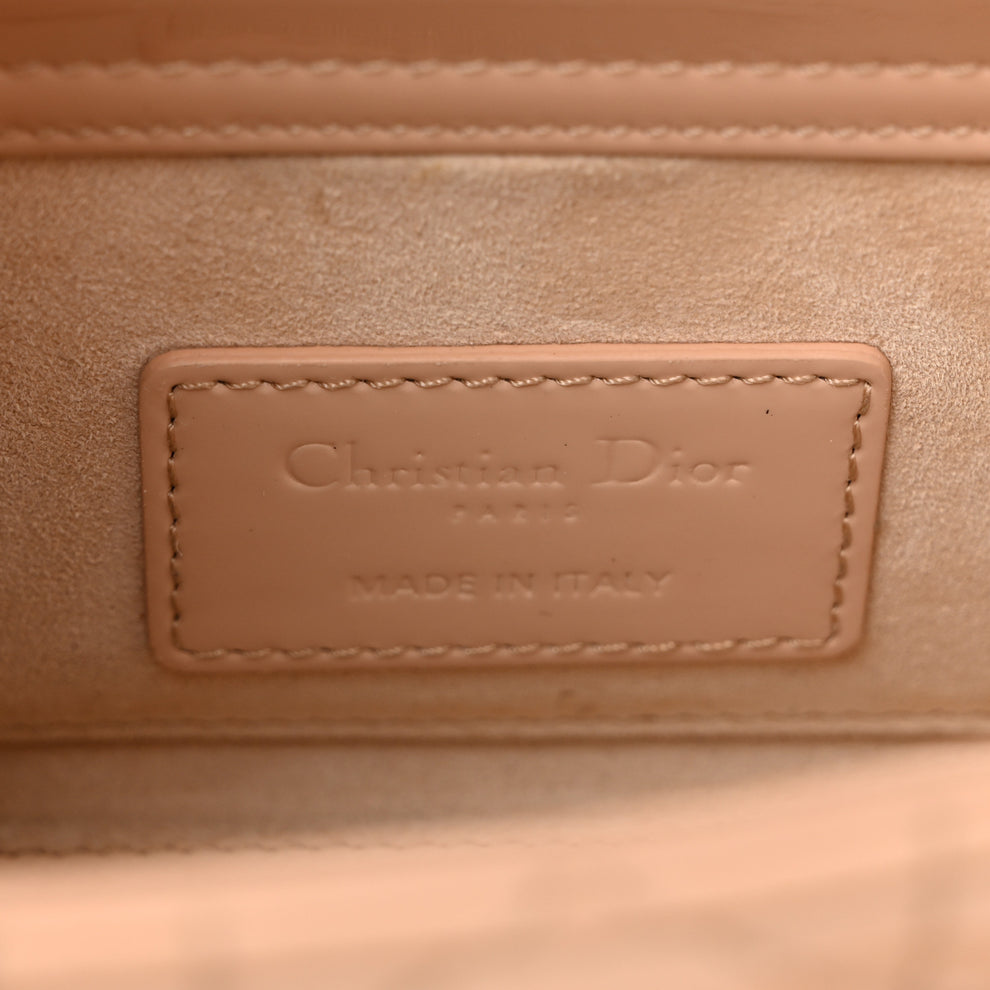 Christian Dior Patent Cannage Small Lady D-Joy Beige 1765387 – FASHIONPHILE