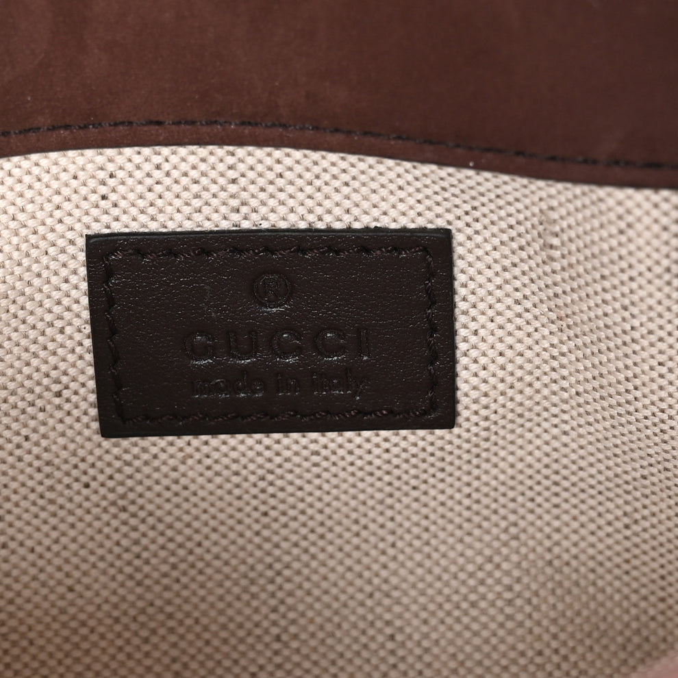 Gucci Nubuck Matelasse Mini GG Marmont Shoulder Bag Dark Brown 1802365 ...