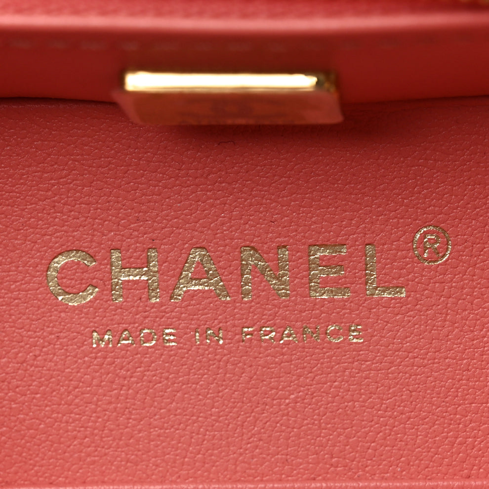 Chanel Lambskin Quilted Top Handle Small Vanity Case Pink 1799602 ...