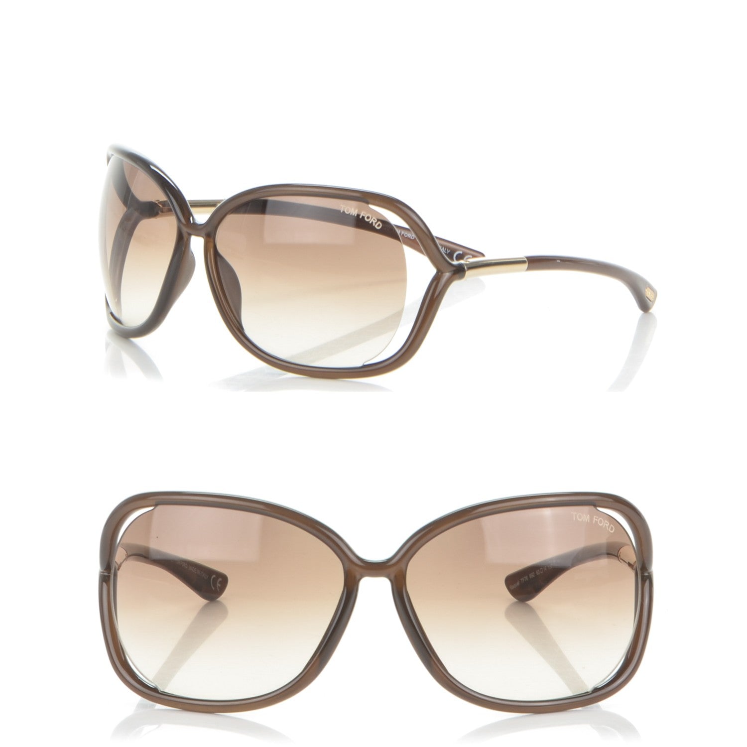 Tom Ford Raquel Sunglasses TF76 Dark Brown 170162 – FASHIONPHILE