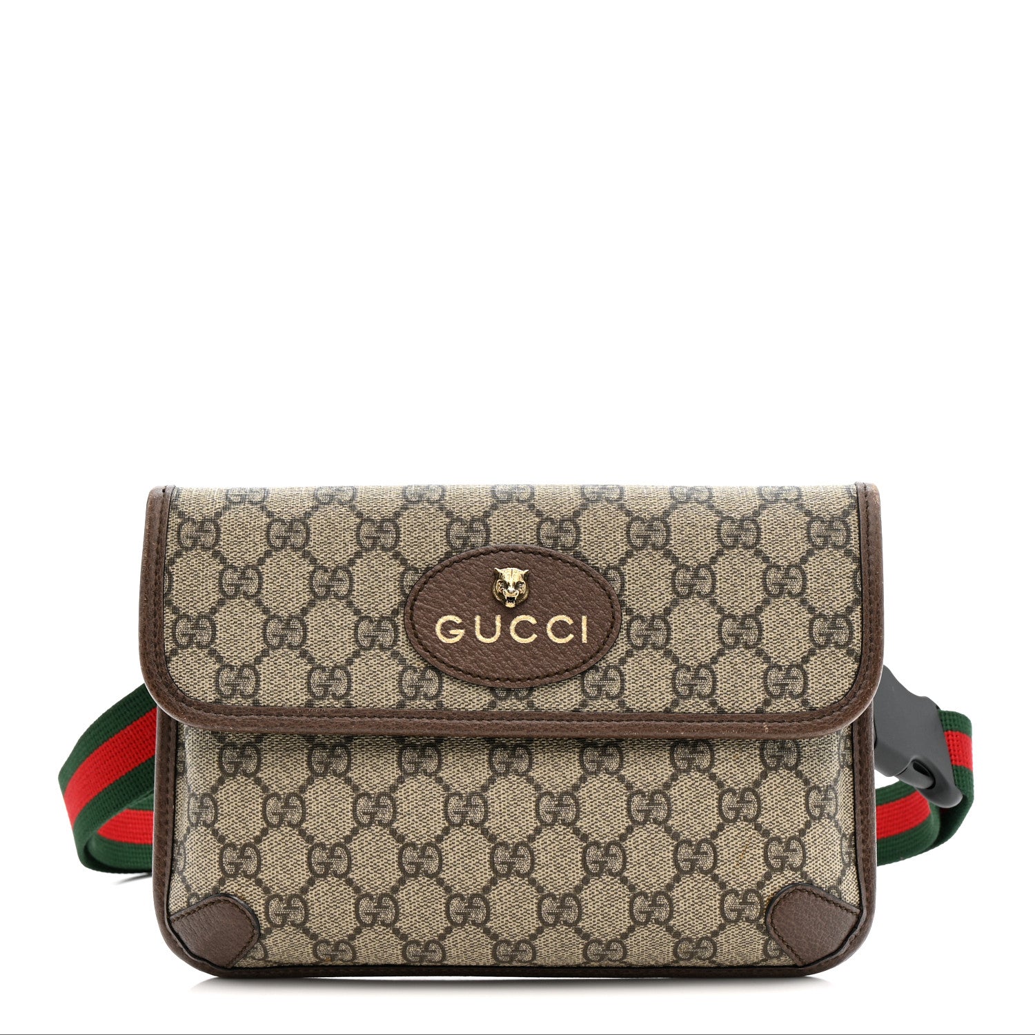 Gucci GG Supreme Monogram Neo Vintage Web Belt Bag Brown 1820689 ...
