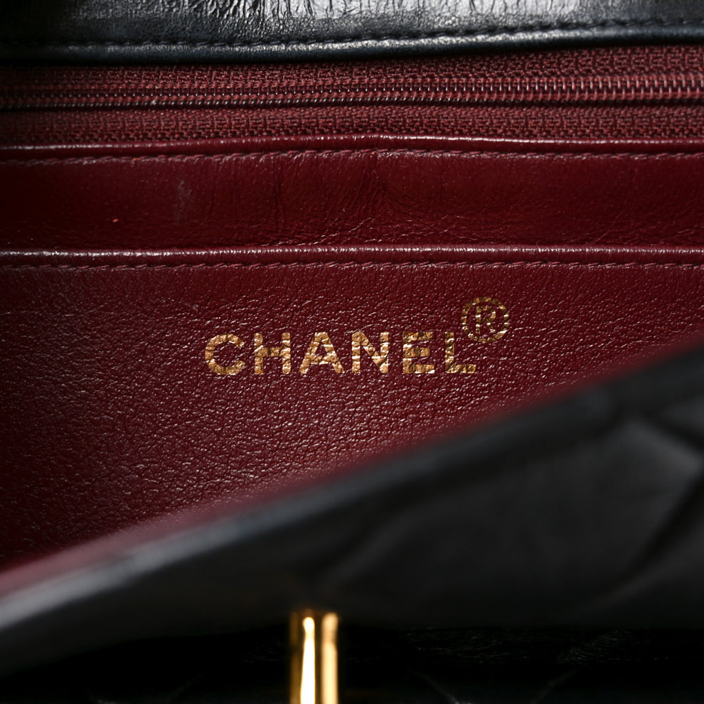 Chanel Lambskin Quilted Double Pocket Shoulder Bag Black 1798534 ...