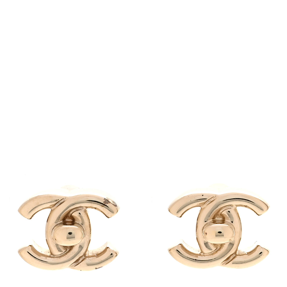 Chanel Metal CC Turnlock Earrings Gold 1877419 – FASHIONPHILE