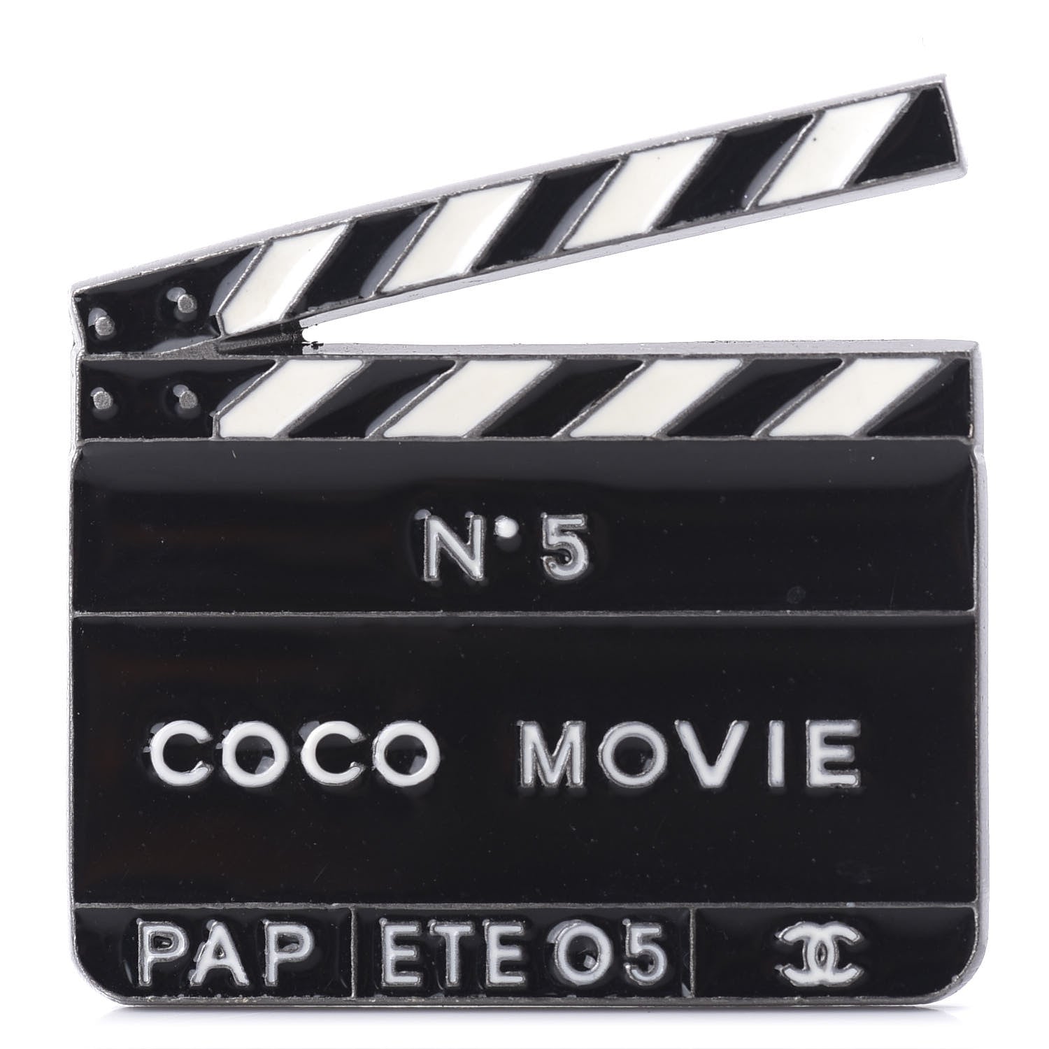 Chanel Metal Resin Coco Movie Brooch Black 640739 – FASHIONPHILE