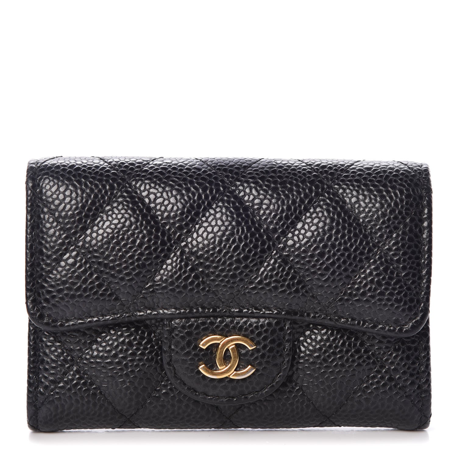 Chanel Caviar Quilted Flap Card Holder Black 403374 – FASHIONPHILE