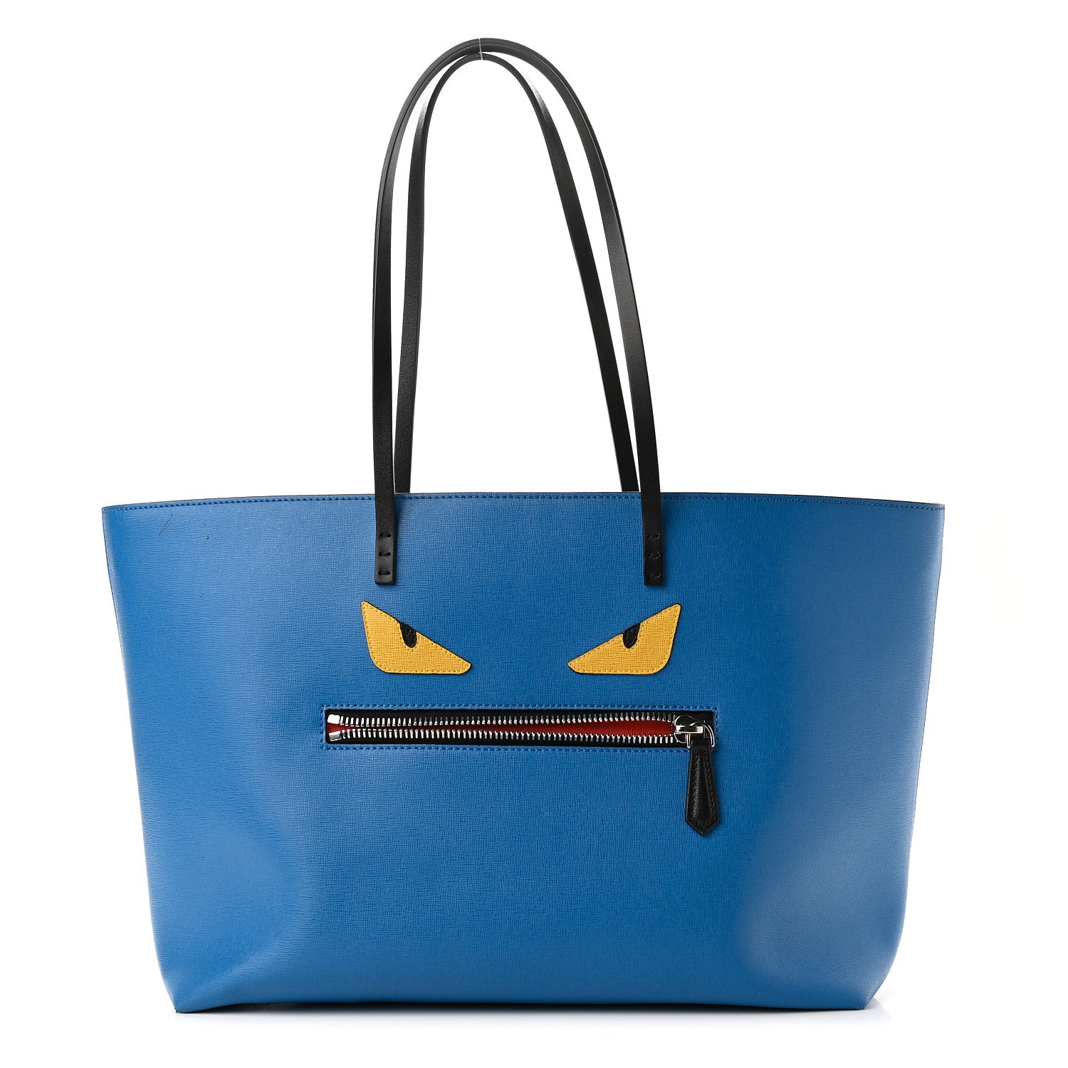 Fendi Vitello Elite Cuoio Monster Buggies Medium Roll Tote Zaffire ...
