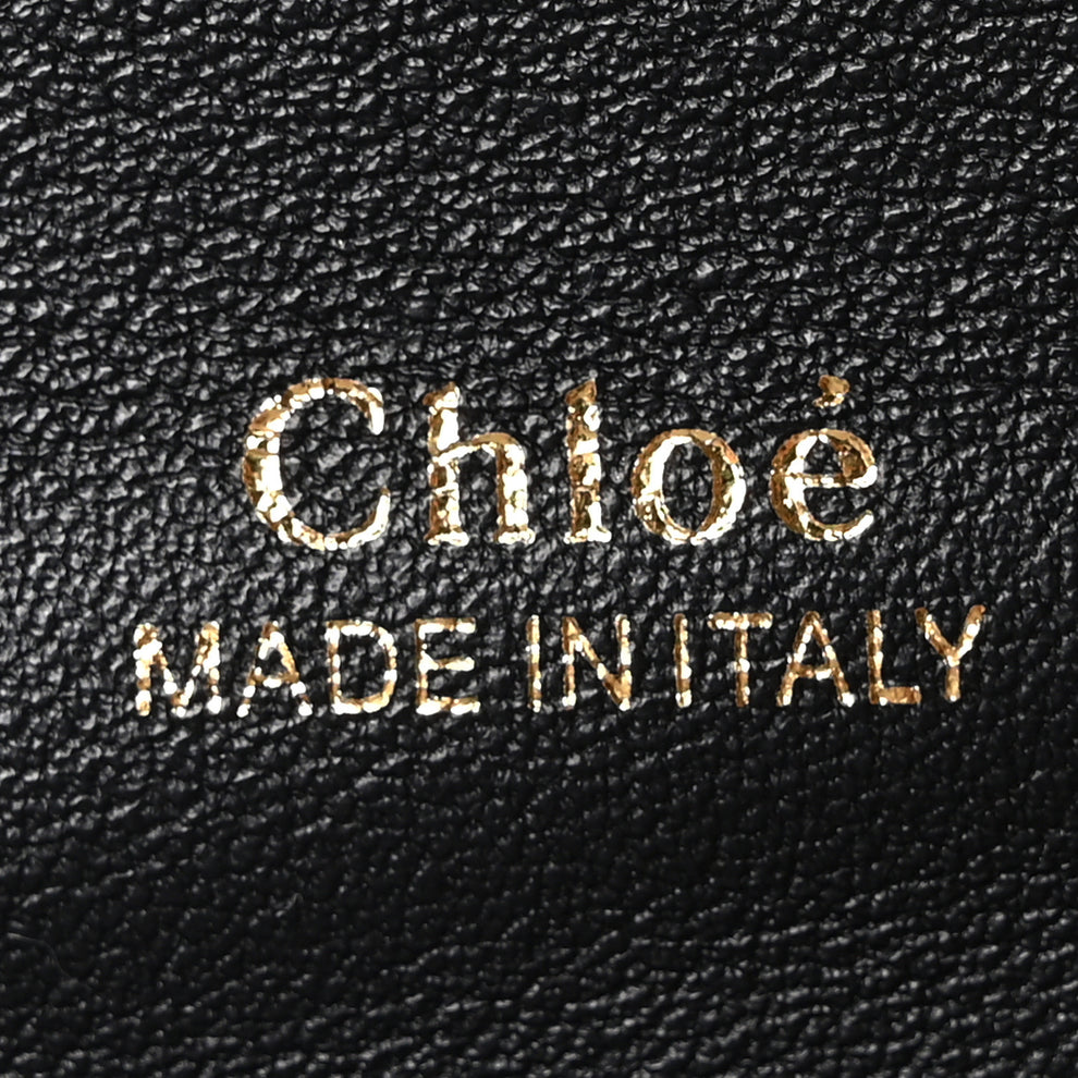 Chloe Calfskin Crocodile Embossed Small Aby Lock Full Blue 1790611 ...