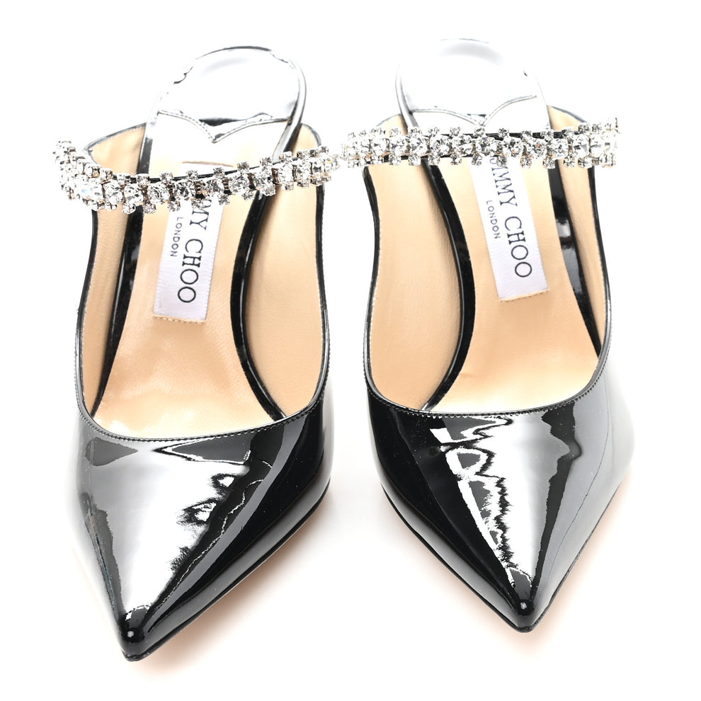 Jimmy Choo Patent Crystal Bing 100 Pumps 39.5 Black 1797301 – FASHIONPHILE