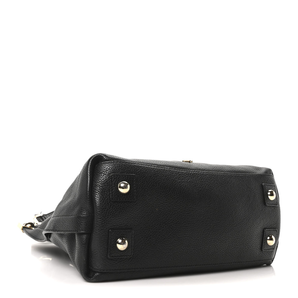 Mulberry Classic Grained Calfskin Small Alice Satchel Black 1796168 ...
