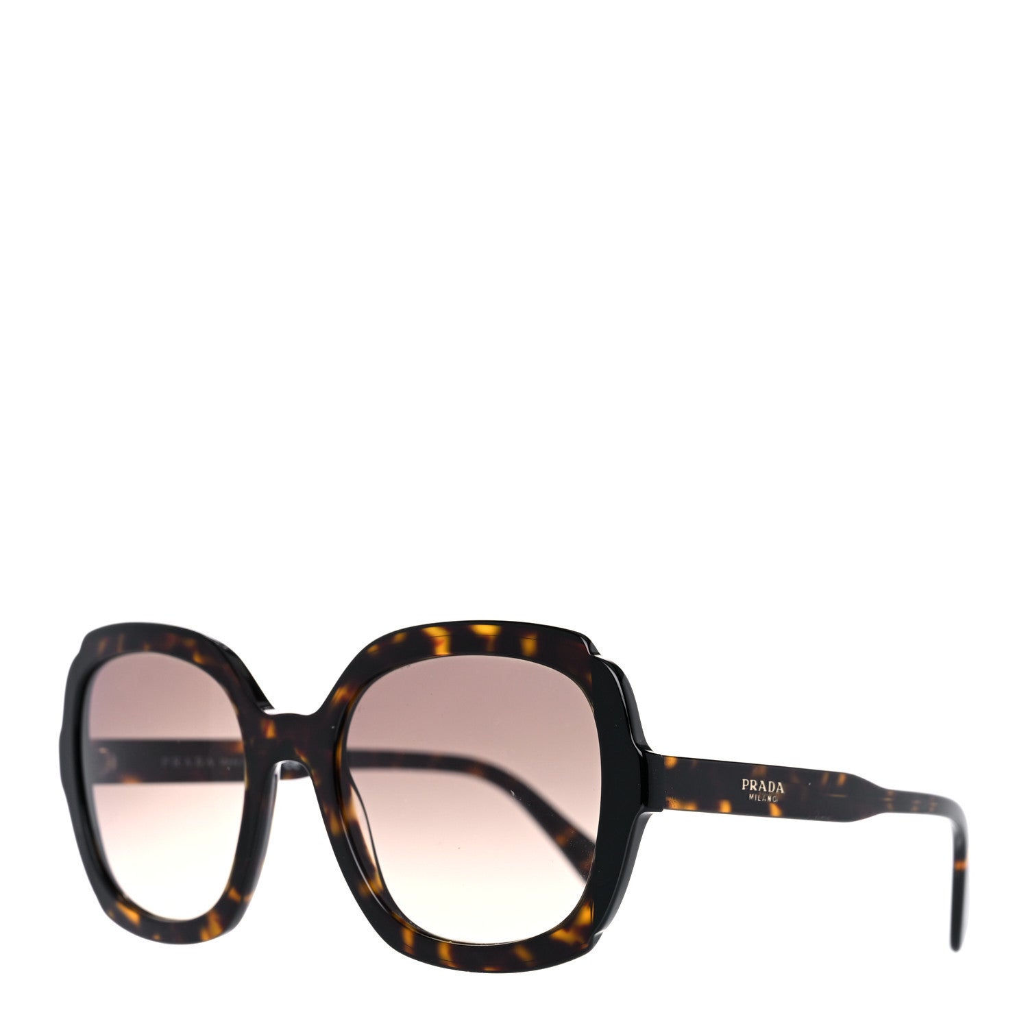 Prada Tortoise Shell Round Sunglasses SPR 16U Black 958497 – FASHIONPHILE