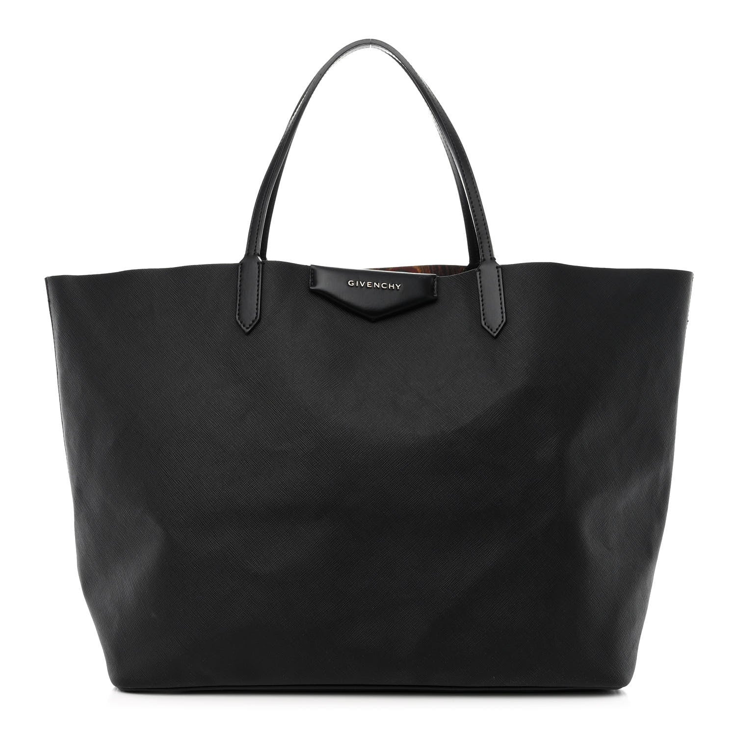 Givenchy Coated Canvas Peacock Print Small Antigona Tote Black 1454411 ...