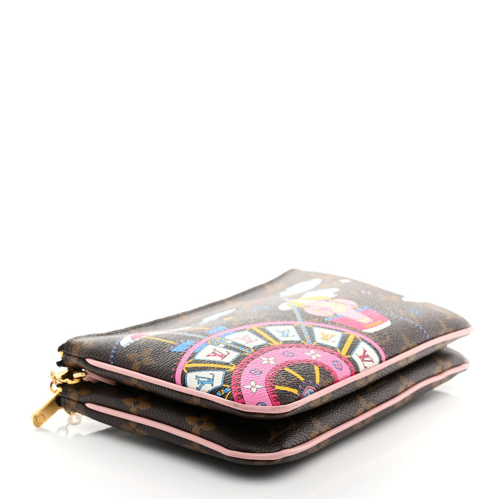 Louis Vuitton Monogram 2020 Christmas Animation Big Wheel Double Zip ...