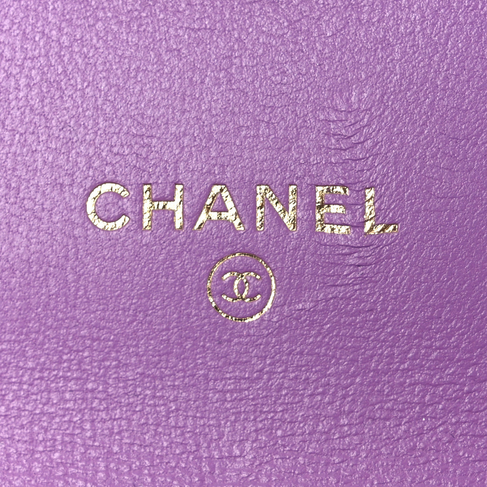 Chanel Lambskin Quilted Pick Me Up Clutch With Chain Purple 1783866 ...