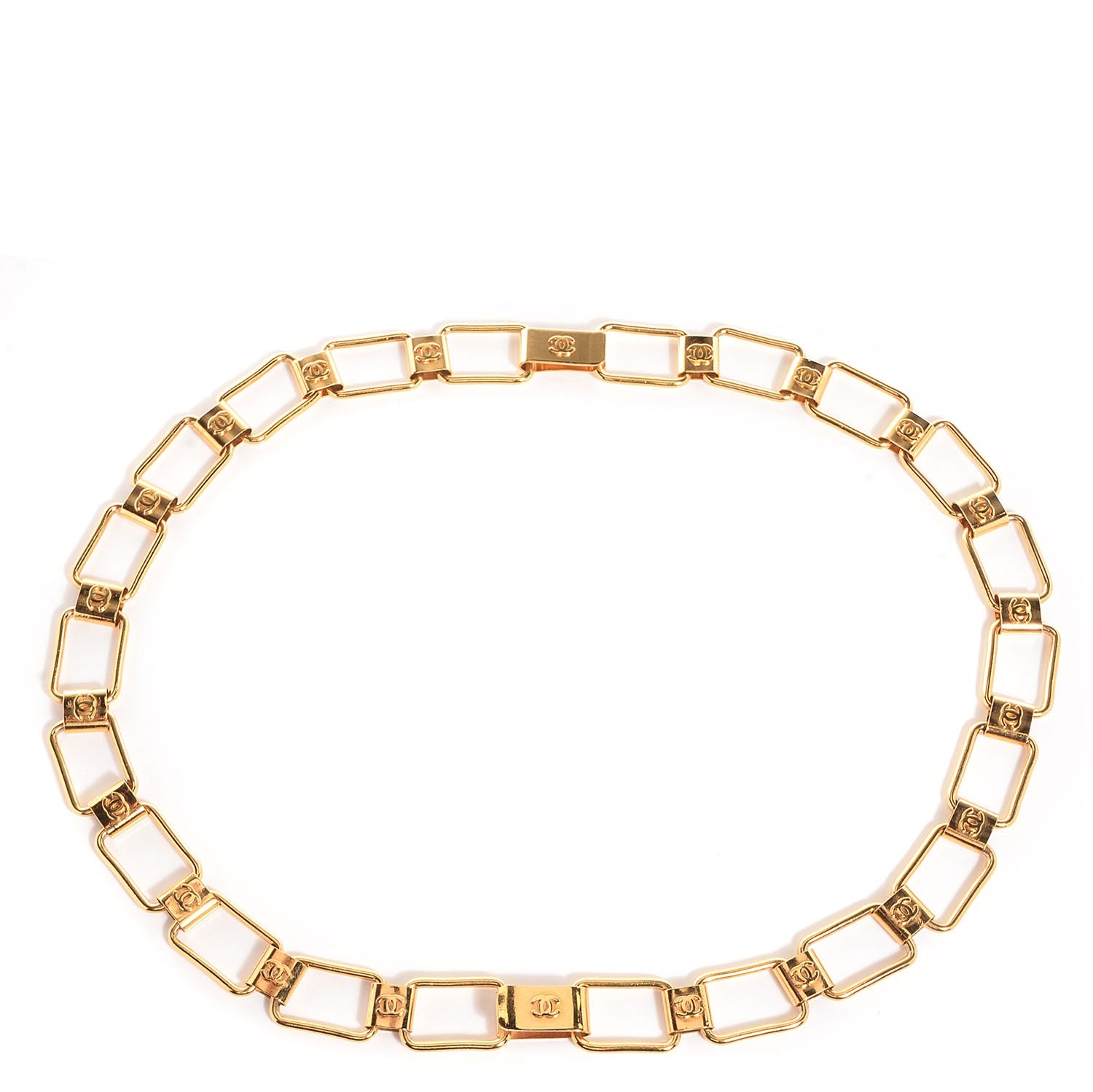Chanel CC Square Chain Belt Gold 91762 – FASHIONPHILE