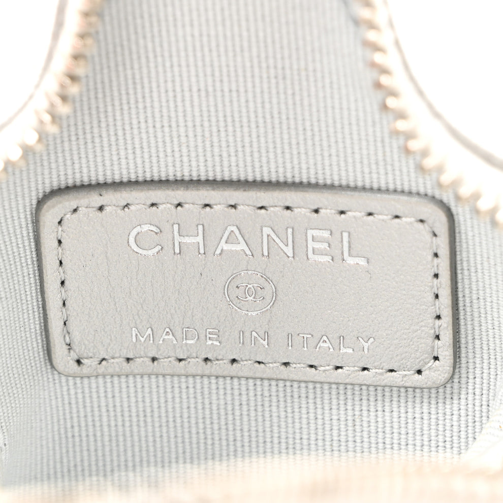 Chanel Metallic Lambskin Walk Of Fame Star Clip On Coin Purse Silver ...