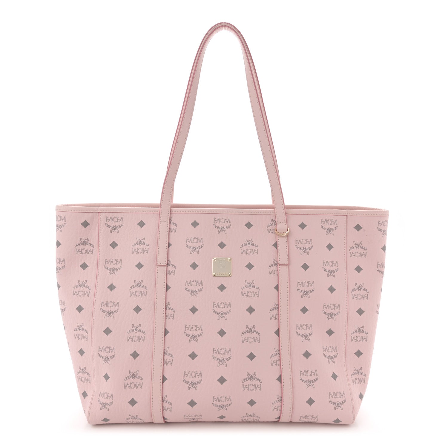 MCM Visetos Toni Shopper Tote Powder Pink 1644980 – FASHIONPHILE