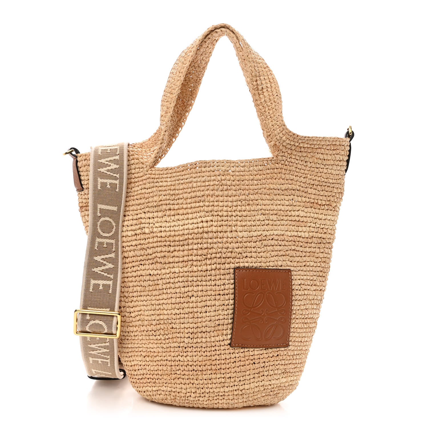 Loewe Raffia Mini Slit Tote Bag Natural Tan 1289940 – FASHIONPHILE