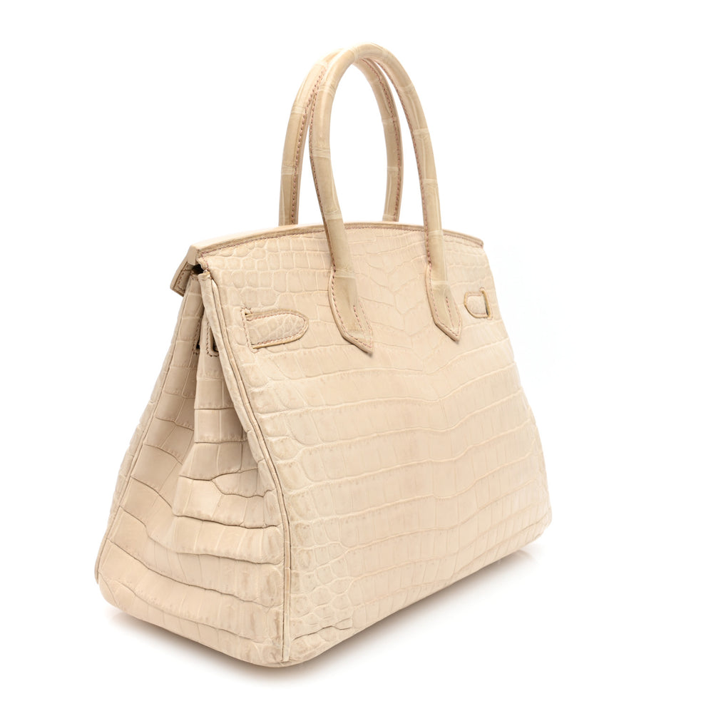 Hermes Matte Niloticus Crocodile Birkin 30 Parchemin 1570335 – FASHIONPHILE