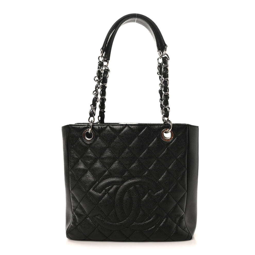 Chanel Caviar Quilted Petit Shopping Tote PST Black 1819724 – FASHIONPHILE