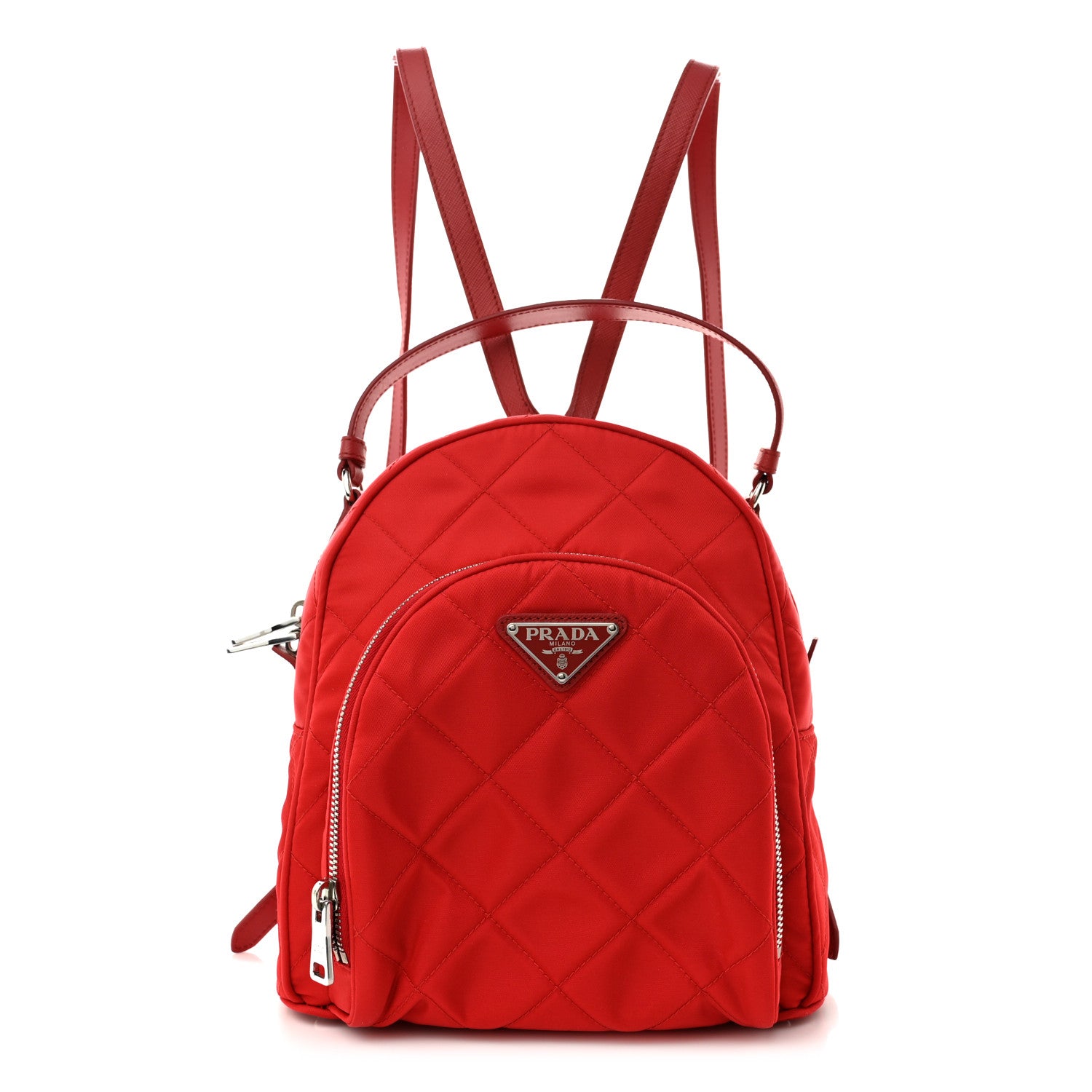 Prada Nylon Tessuto Impuntu Quilted Backpack Rosso 1240522 – FASHIONPHILE