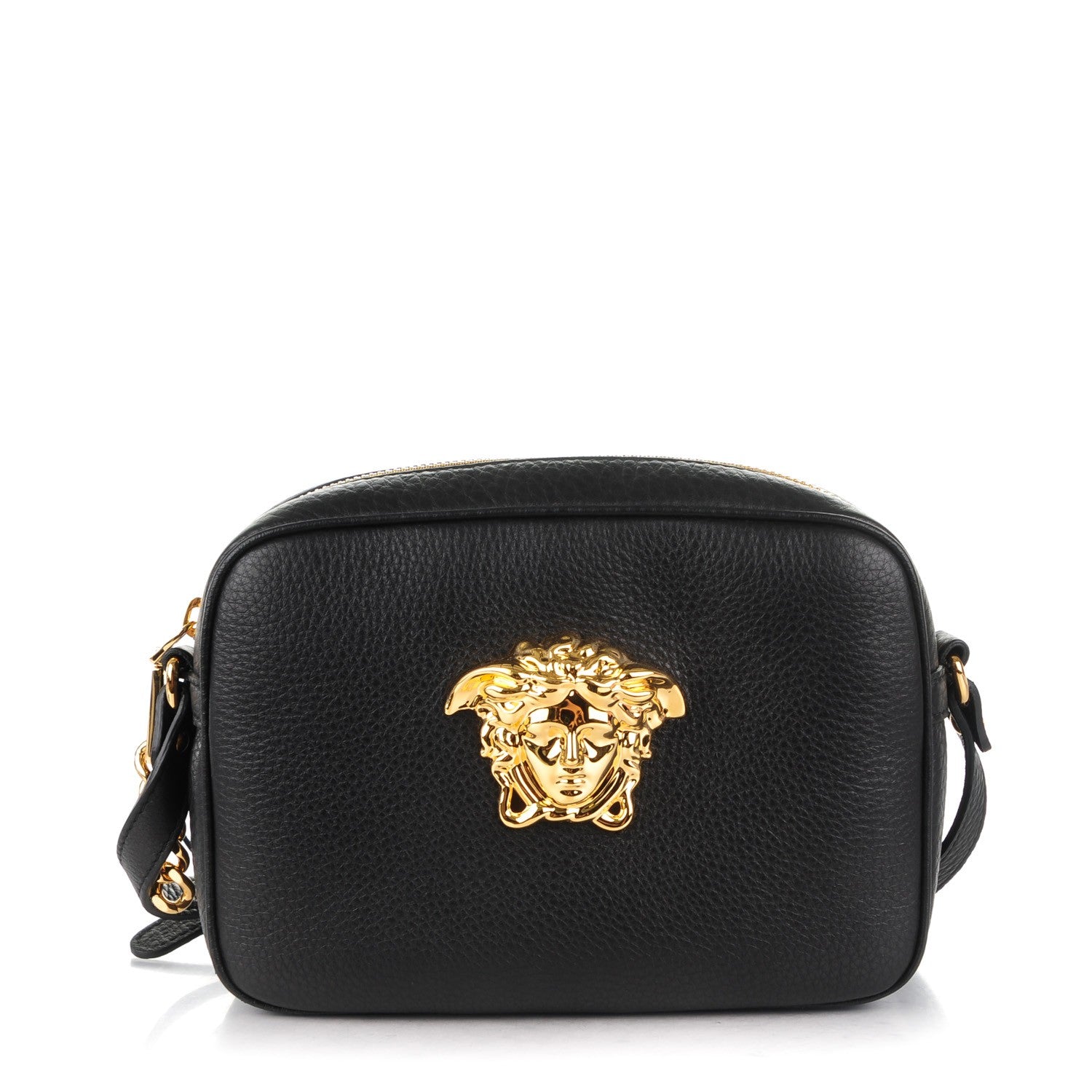 Versace Calfskin Palazzo Camera Bag Black 168824 – FASHIONPHILE