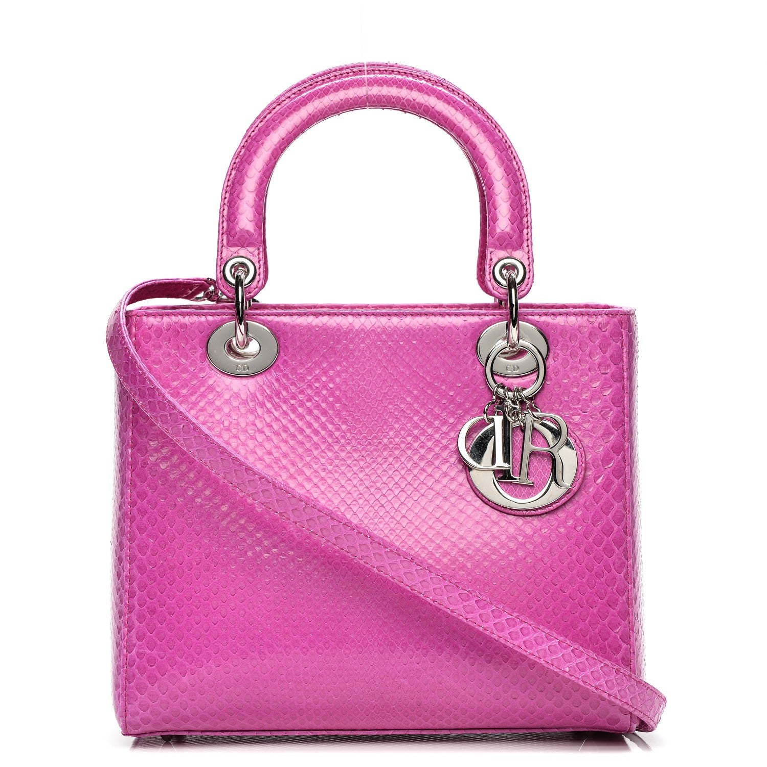 Christian Dior Python Medium Lady Dior Pink 201540 – FASHIONPHILE