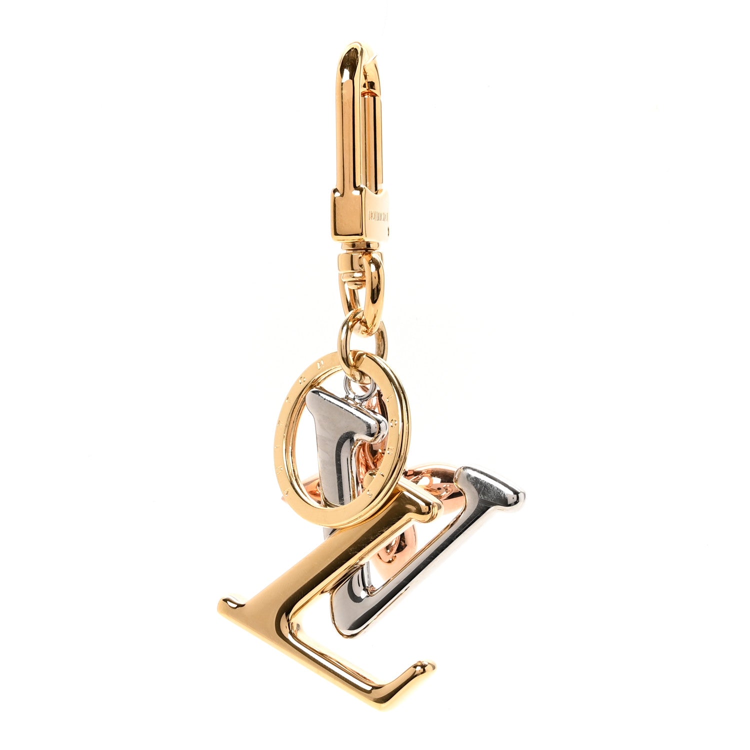 Louis Vuitton New Wave Bag Charm Key Holder Yellow Pink White Gold ...