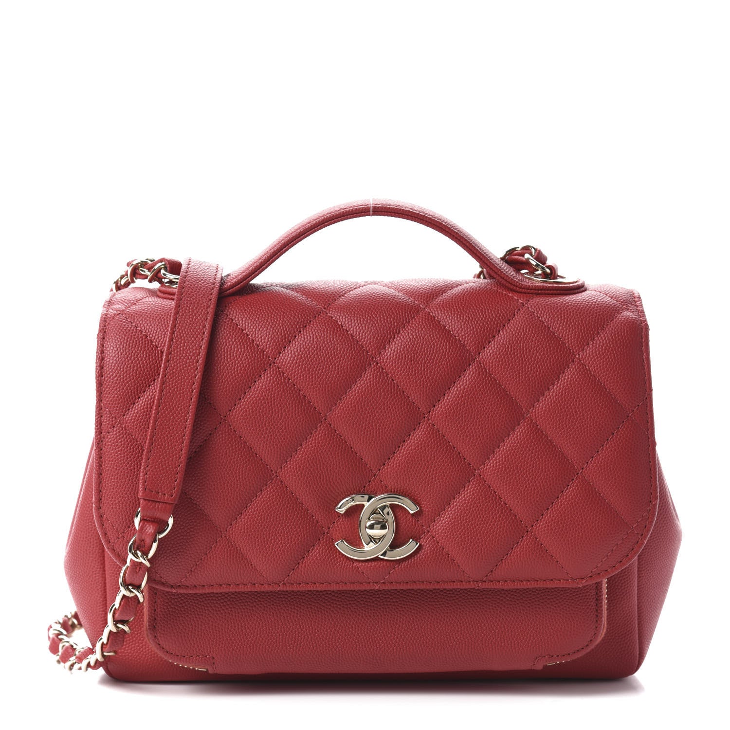 Chanel Caviar Quilted Medium Business Affinity Flap Red 686149 ...