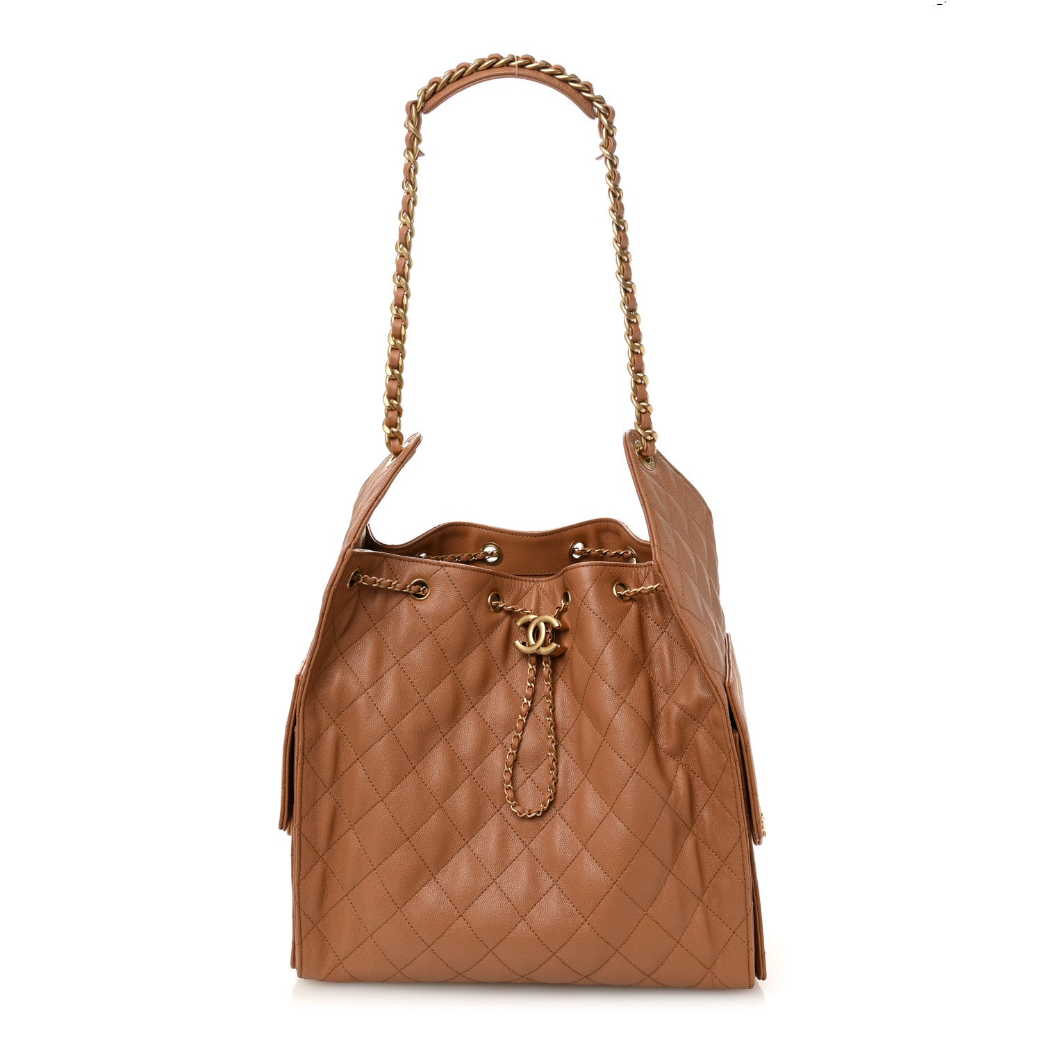Chanel Caviar Quilted Medium Chanel 25 Handbag Brown 1803426 – FASHIONPHILE