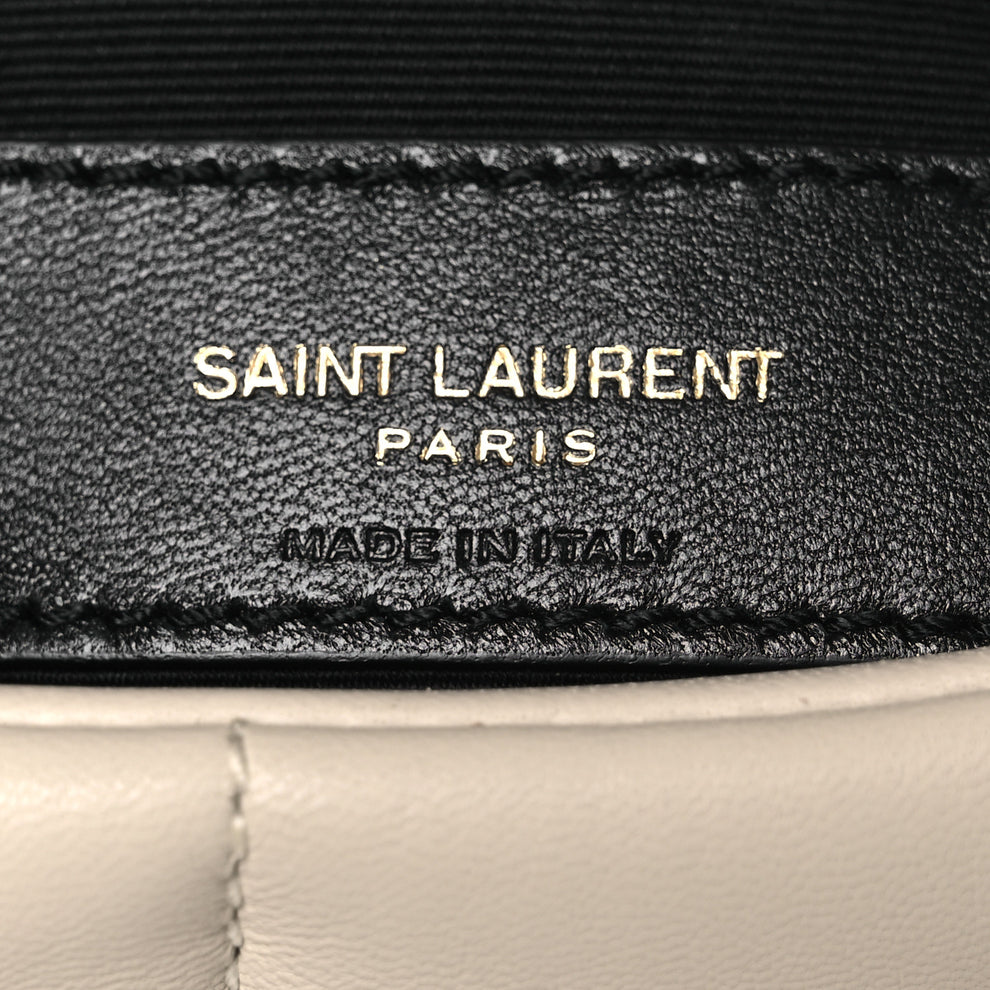 Saint Laurent Lambskin Quilted Toy Loulou Puffer Monogram Chain Satchel ...