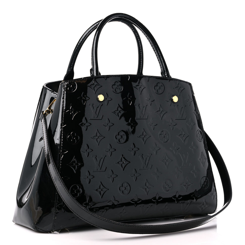 Louis Vuitton Vernis Montaigne MM Black 1320607 – FASHIONPHILE