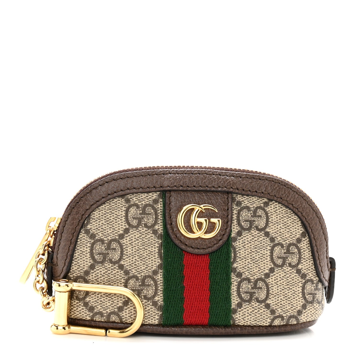 Gucci GG Supreme Monogram Web Ophidia Dome Key Pouch Beige New Acero ...