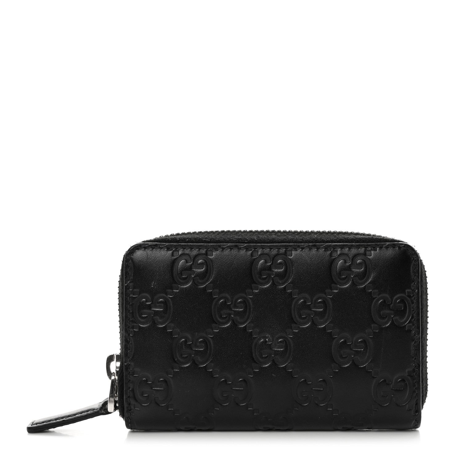 Gucci Guccissima Zip Around Card Case Black 1361291 – FASHIONPHILE