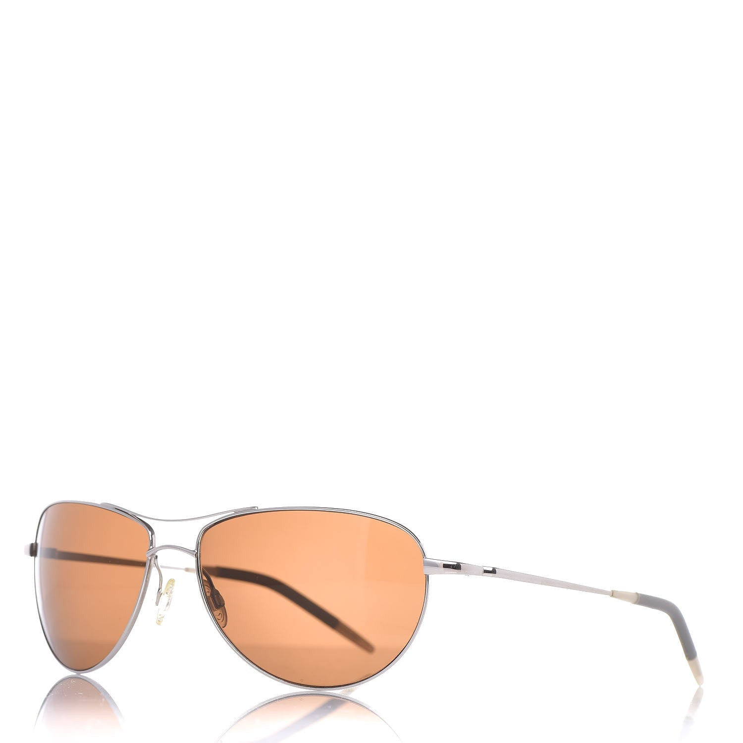 Oliver Peoples Polarized Commander Aviator Sunglasses Brown 375014 ...