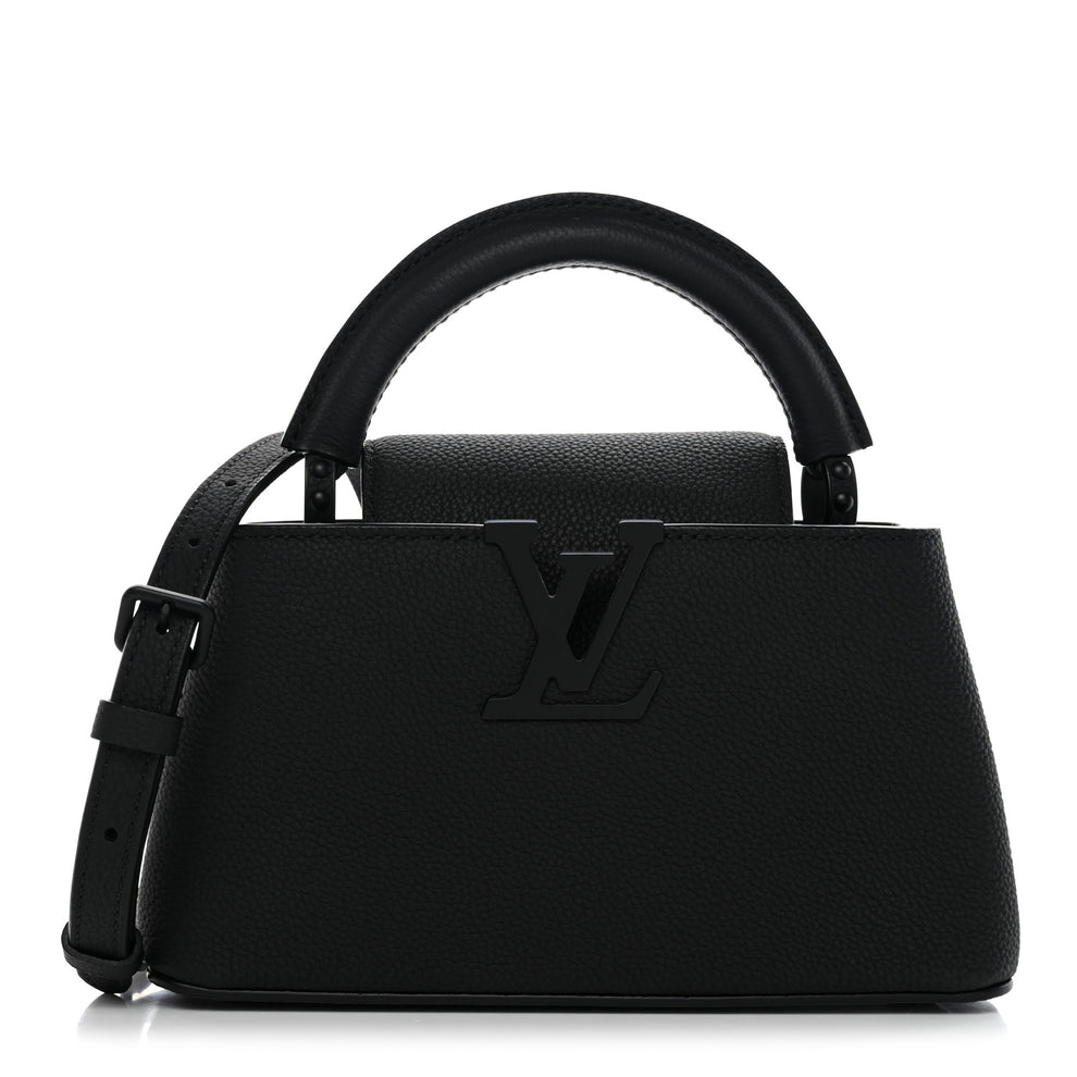 Louis Vuitton Matte Taurillon Capucines East West Mini All Black ...